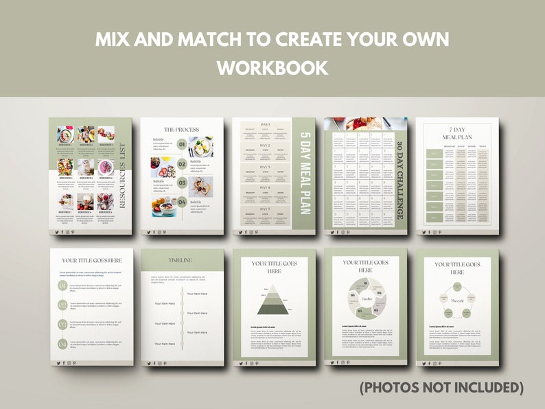 Nutrition Workbook Template Nutrition Ebook Template Health - Etsy