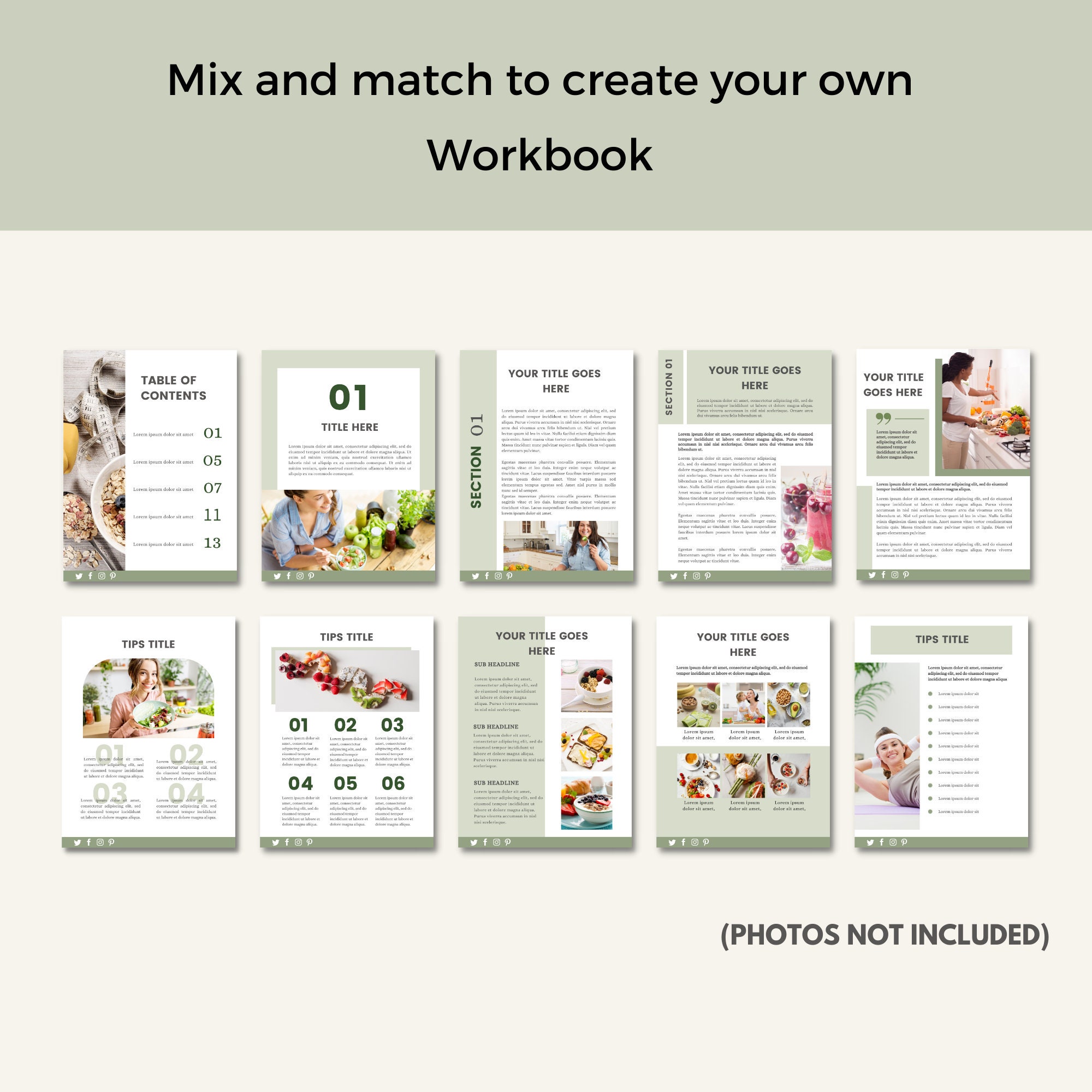 Nutrition Workbook Template| Nutrition Ebook Template | Health Coach ...