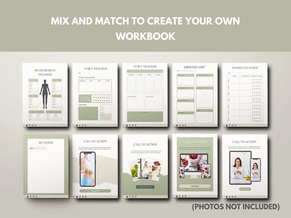 Nutrition Workbook Template Nutrition Ebook Template Health - Etsy