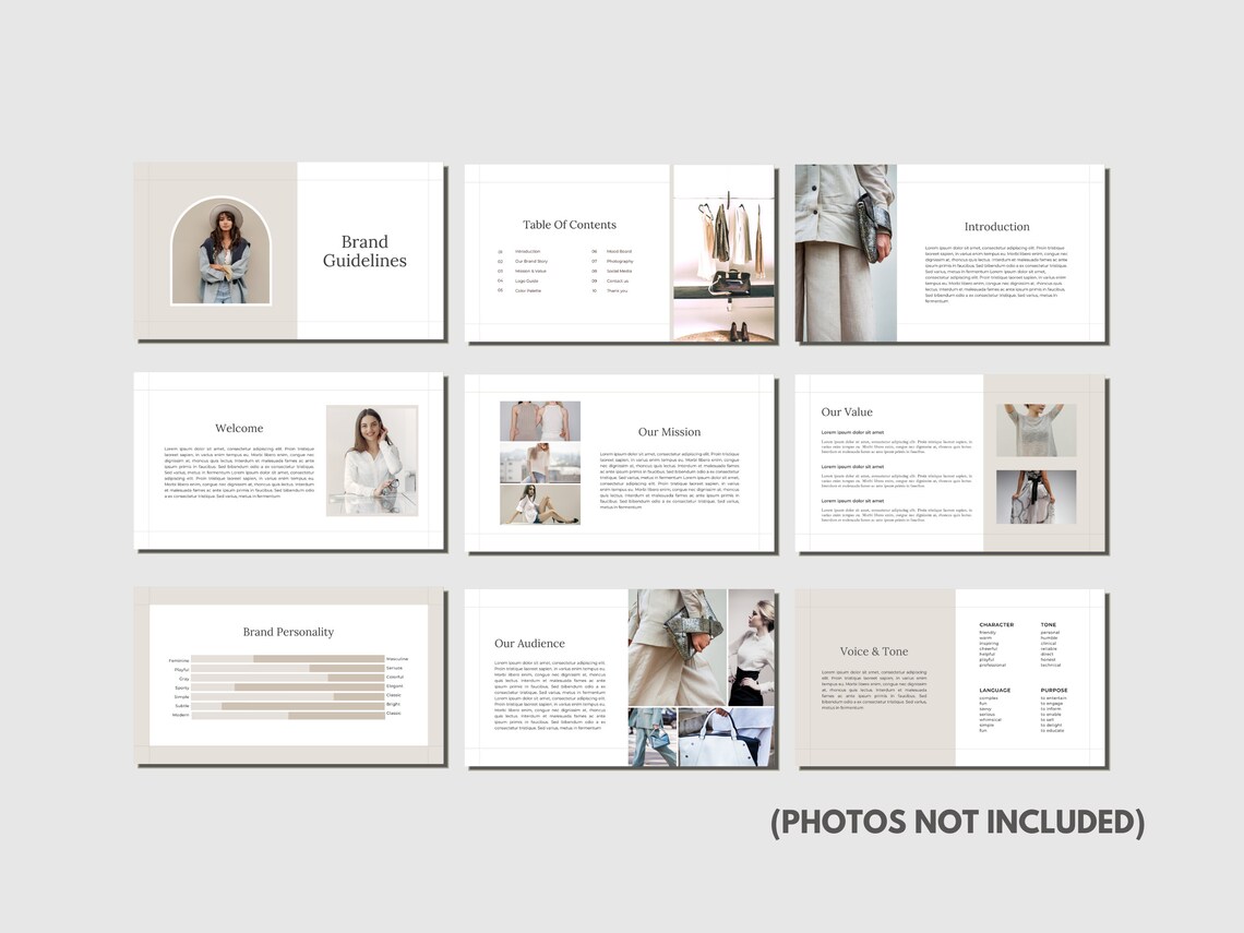 Brand Guidelines Brand Style Guide Editable in Canva - Etsy