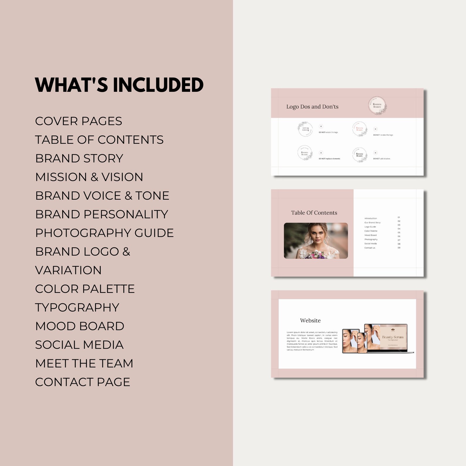 Beauty Brand Guidelines, Skincare Brand Guidelines, Beauty Branding ...