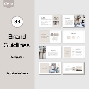 Brand Guidelines , Brand Style Guide, Editable in Canva, Branding Kit ...