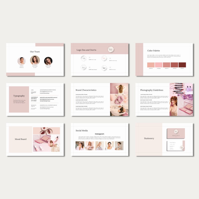 Beauty Brand Guidelines, Skincare Brand Guidelines, Beauty Branding ...