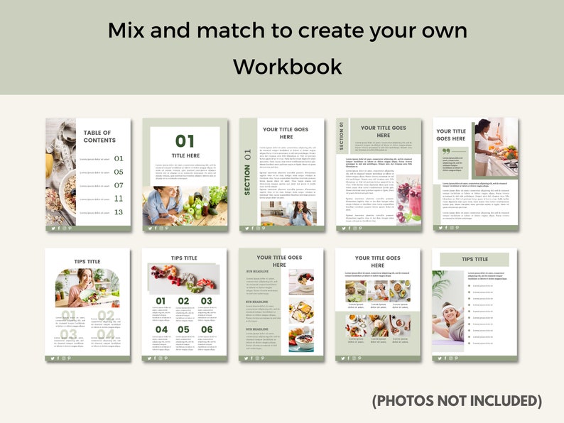 Nutrition Workbook Template Nutrition Ebook Template Health - Etsy