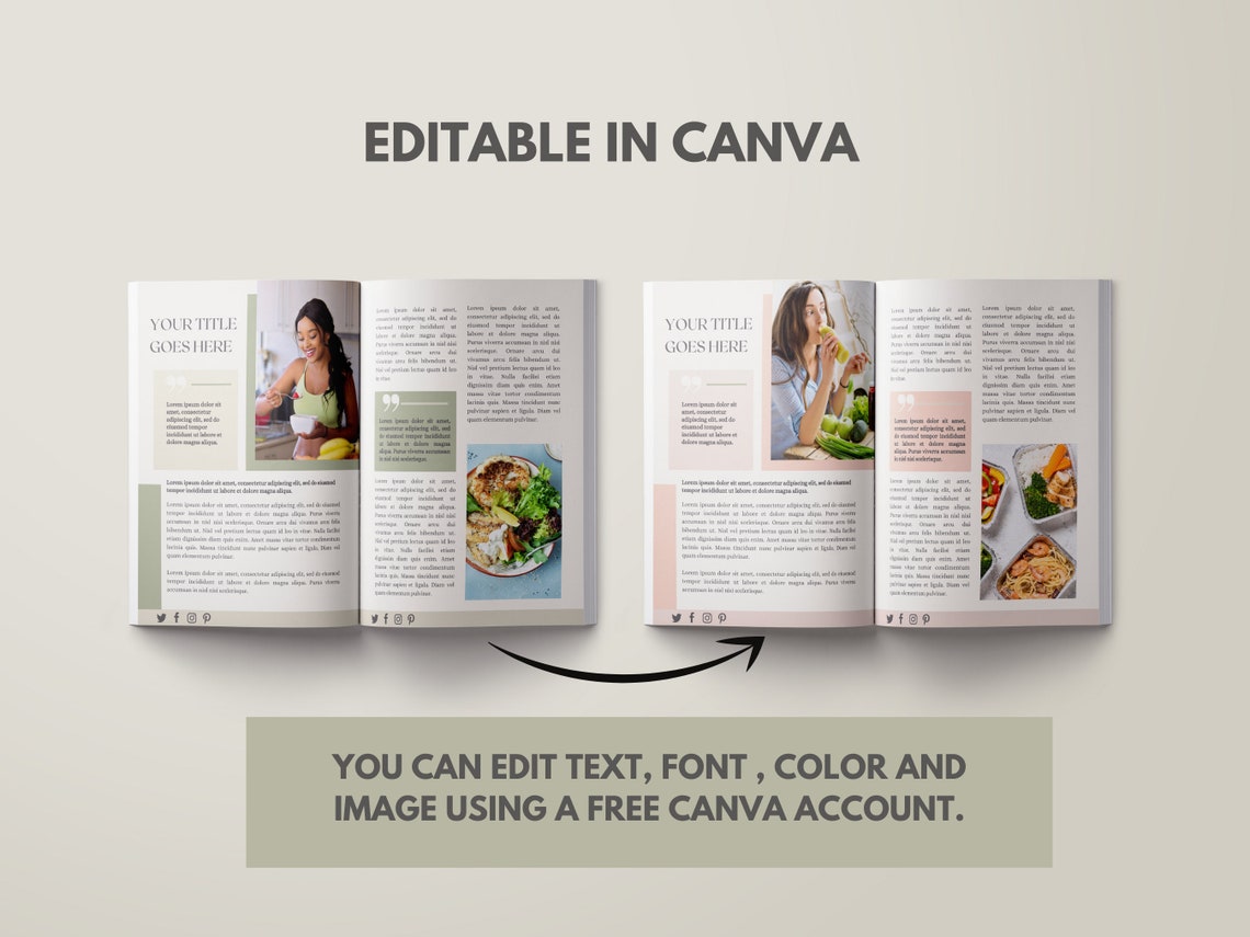 Nutrition Workbook Template Nutrition Ebook Template Health - Etsy
