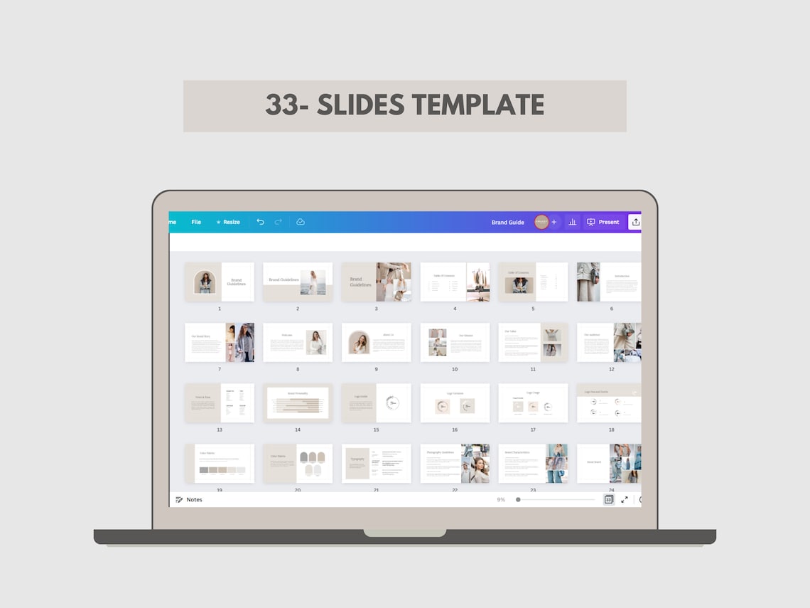 Brand Guidelines Brand Style Guide Editable in Canva - Etsy