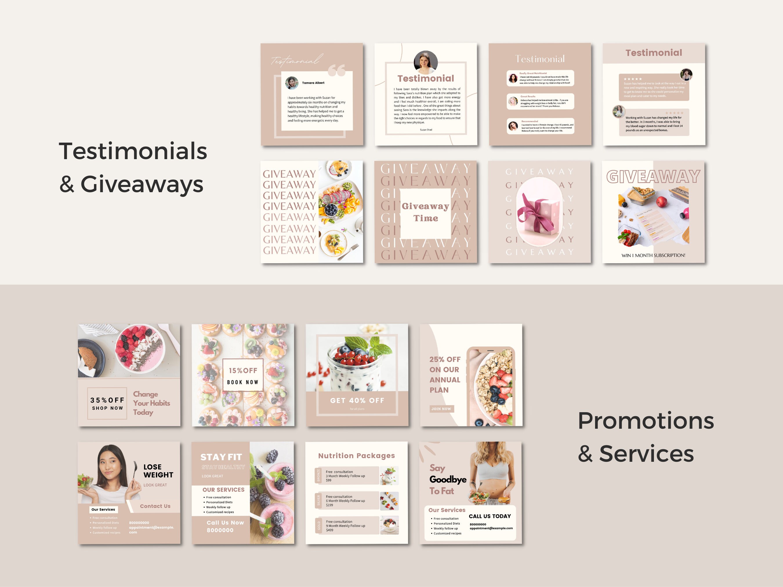 Nutrition Instagram Template Post & Story,nutrition Instagram Post ...