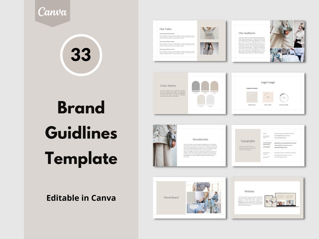 Brand Guidelines Brand Style Guide Editable in Canva - Etsy