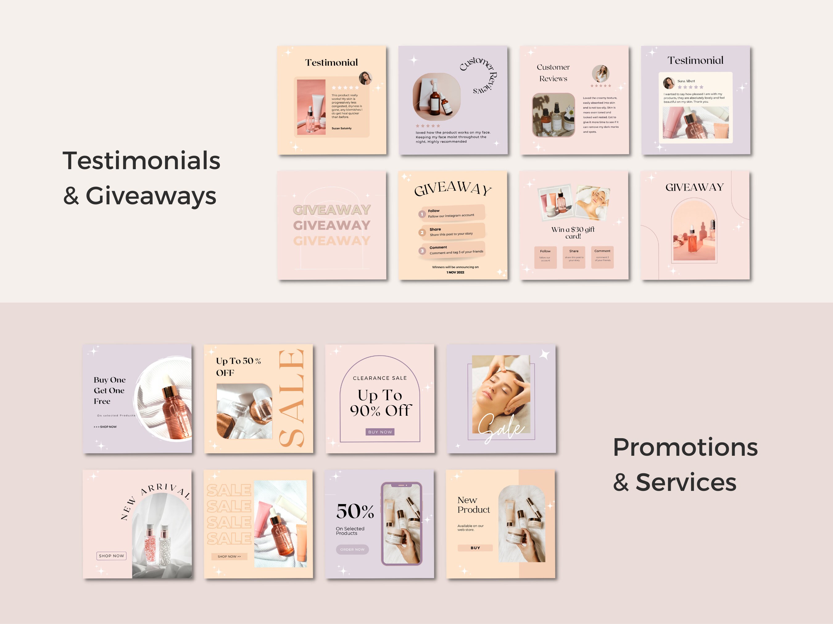 Esthetician Instagram Post Templates Skincare Social Media - Etsy
