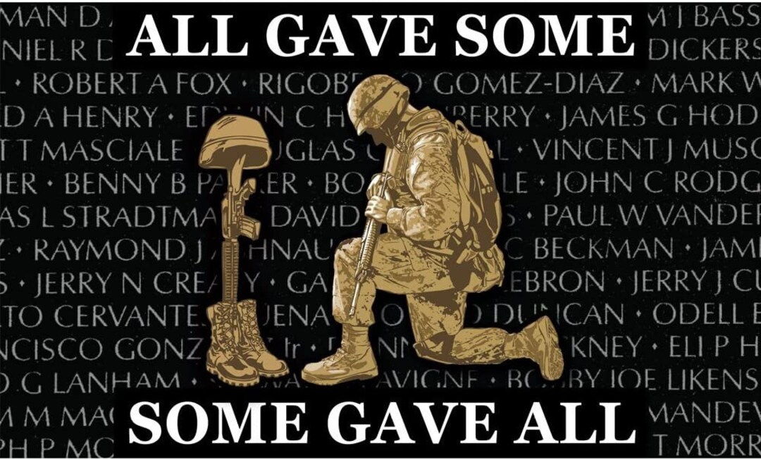 All Gave Some Some Gave All Military Flag 3x5 Feet KIA USA Veteran Man ...