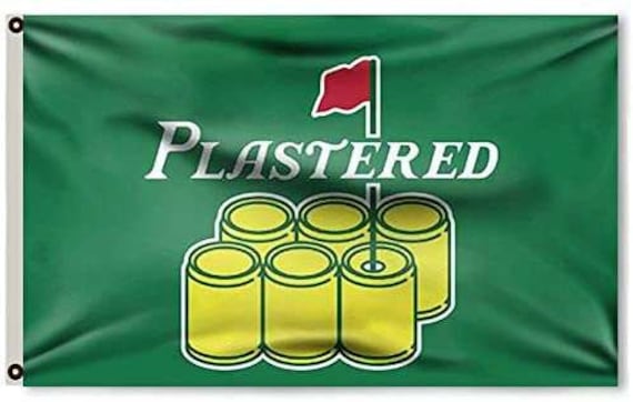 Plastered Flag 3x5 Feet Masters Golf Beer Bar Frat Man Cave | Etsy