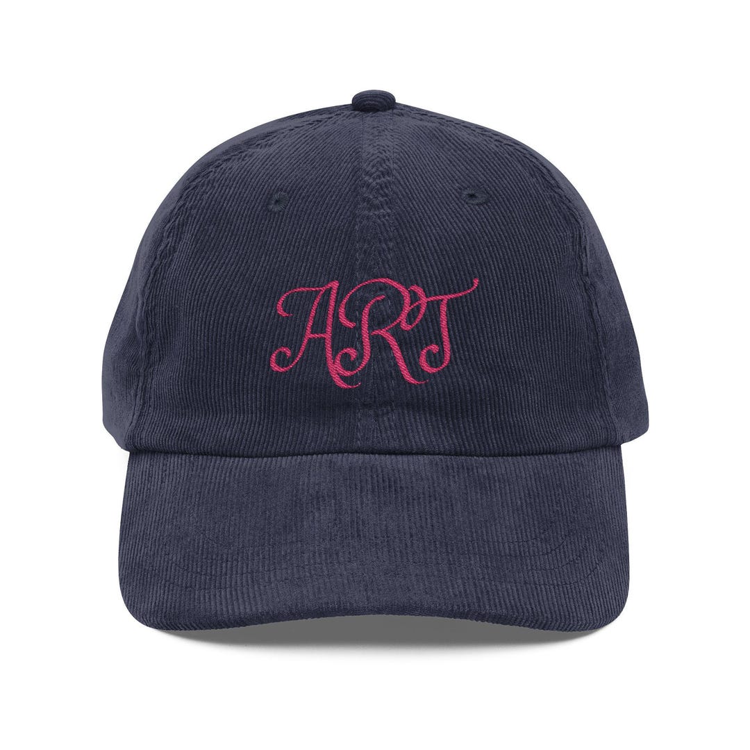 Customizable Monogram Corduroy Hat 1 to 3 Initials Embroidered, ART is ...