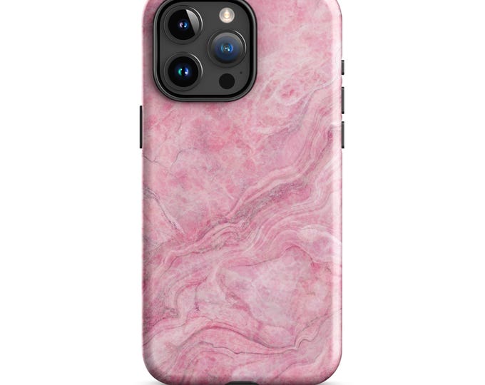 Rose Pink Marble Granite iPhone Case, Tough Phone Protective Covers ...