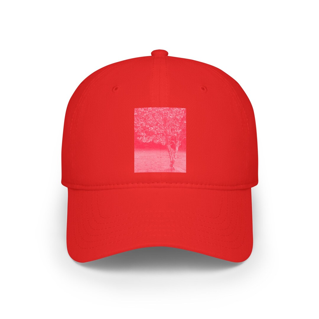Pink Japanese Cherry Blossoms Cap Low Profile Unisex Hat, Sakura Style ...