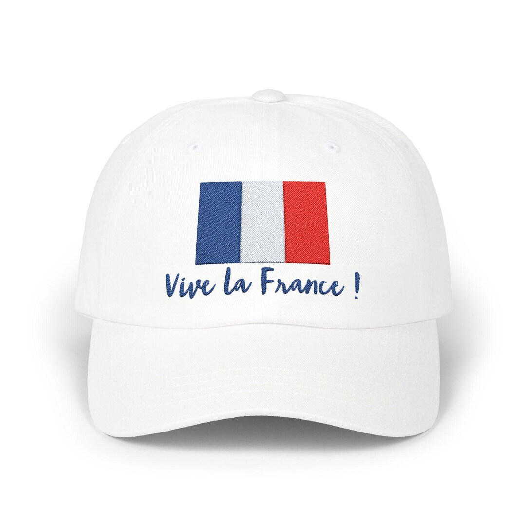 Vive La France! Embroidered Dad Cap, French Flag Baseball Hat - Etsy