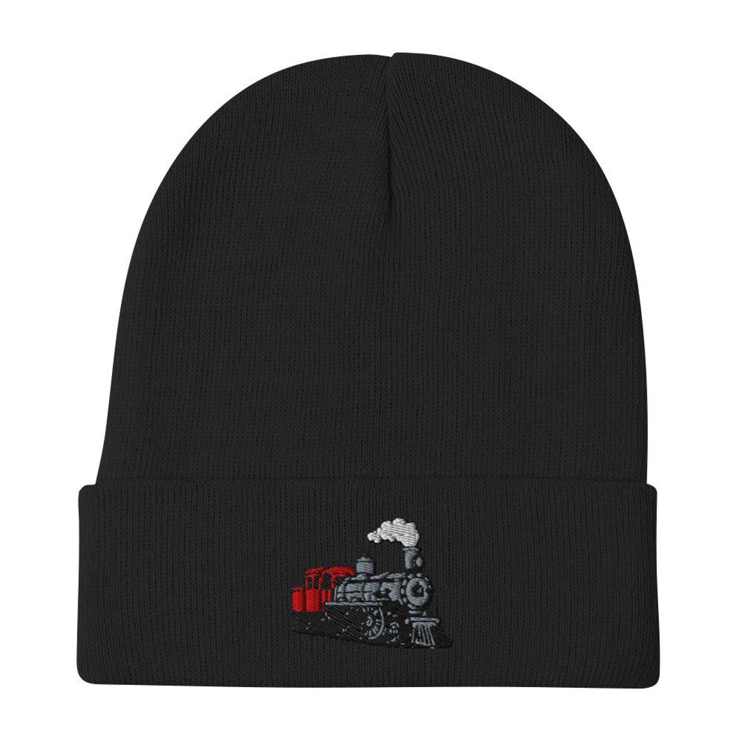 Steam Engine Locomotive Embroidered Train Beanie - Etsy