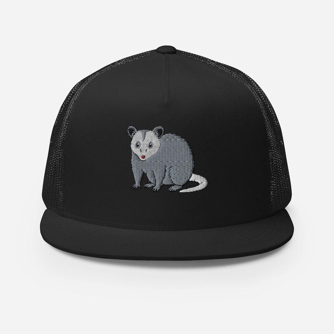 Possum Embroidered Opossum Trucker Cap - Etsy