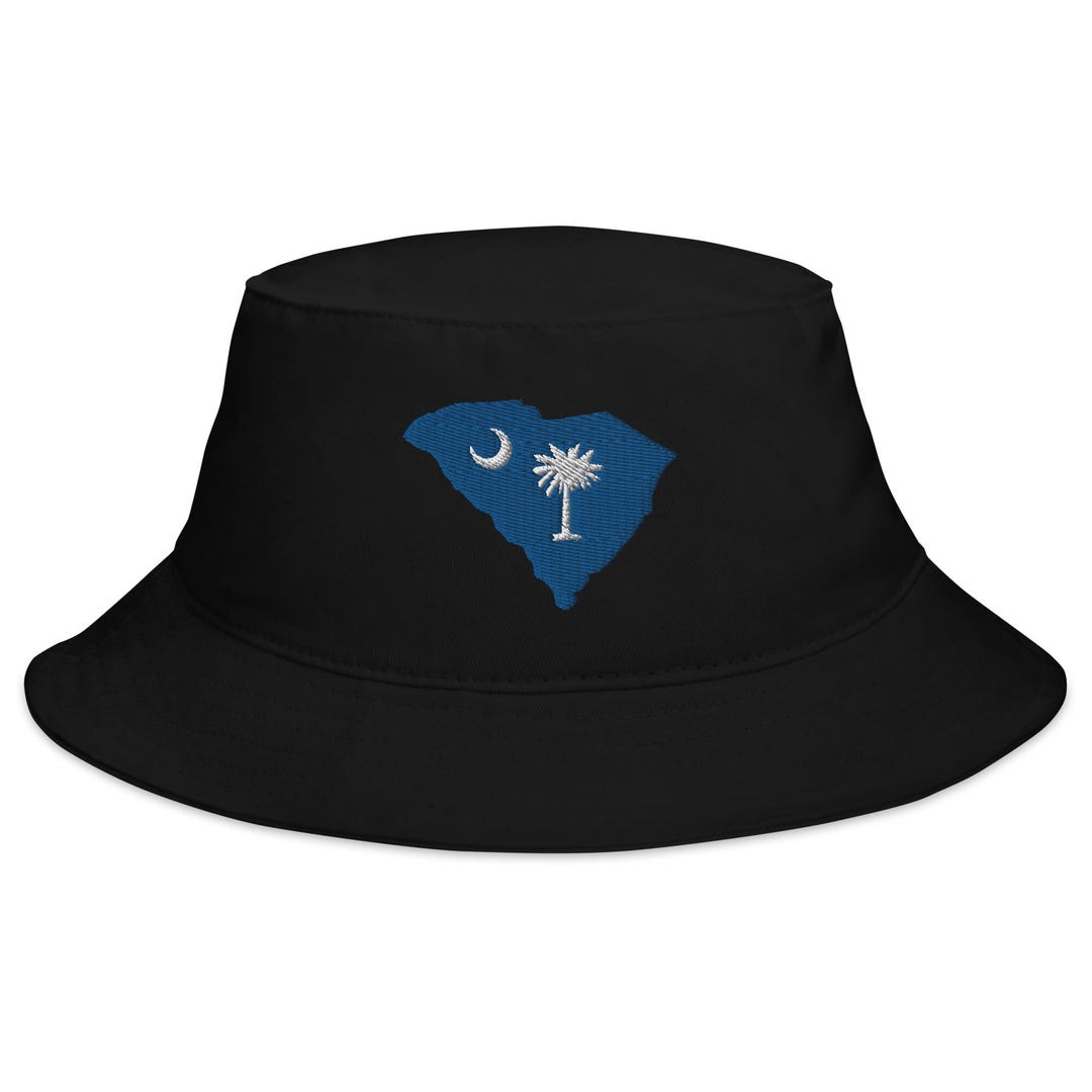 South Carolina Embroidered Bucket Hat: Palmetto State Pride - Etsy