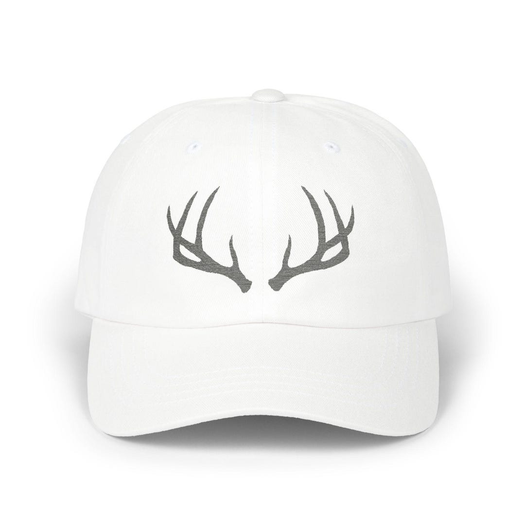 Embroidered Deer Rack Antlers Cap, Outdoor Hunting Hat, Nature Lover ...