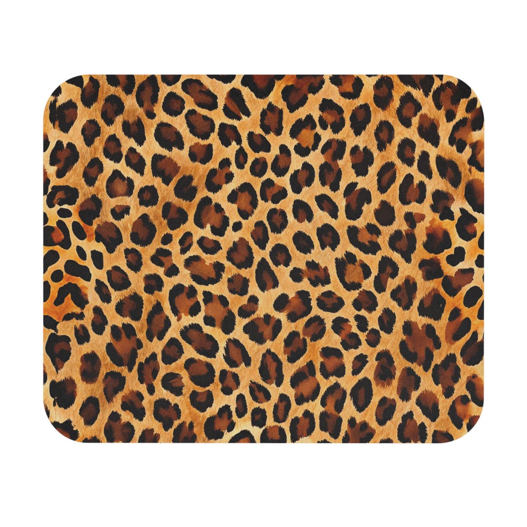 Leopard Print Mouse Pad, Rectangle Mousepad 9"x8", Desk Accessory ...