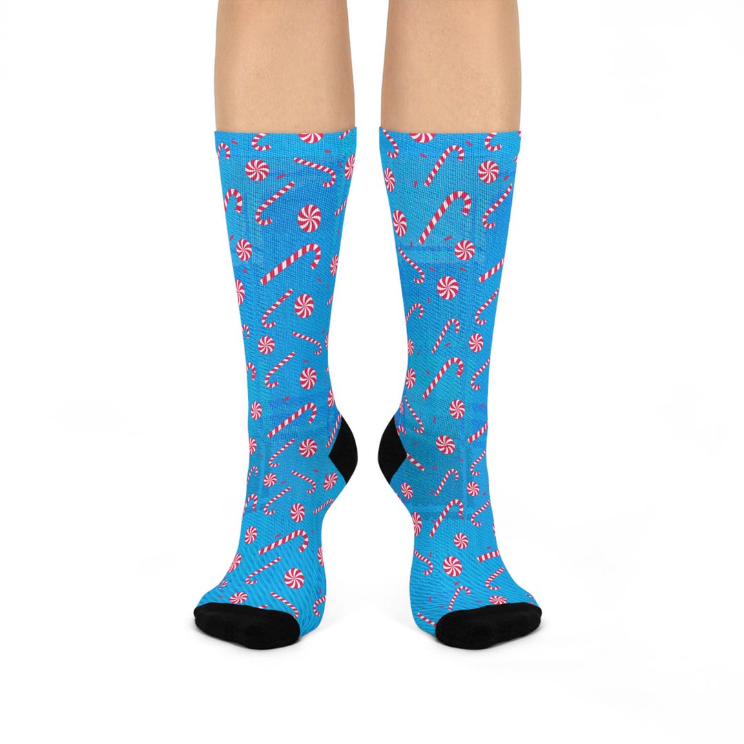 Socks Candy Cane Original Cushioned Crew Socks - Etsy