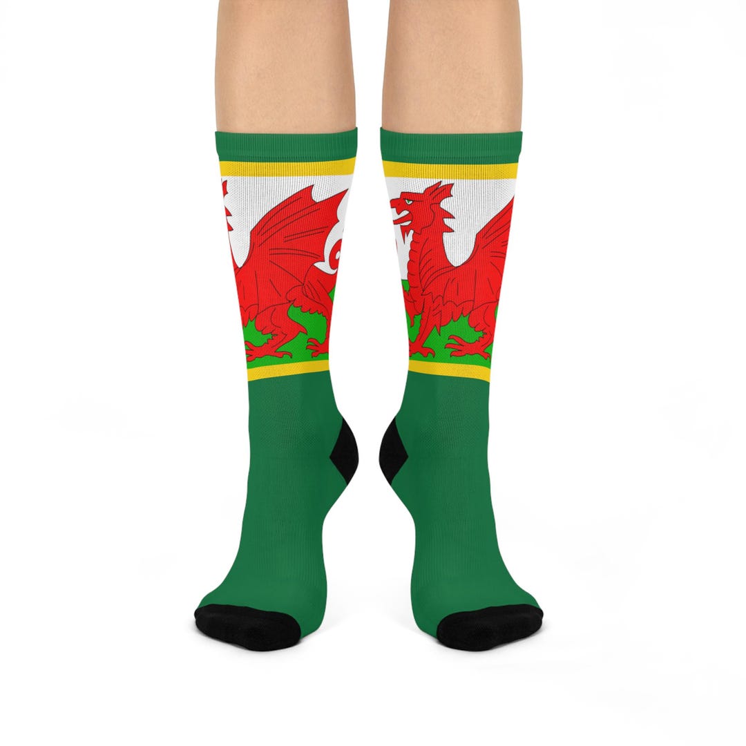 Socks "welsh Dragon, Cymru" Crew Socks - Etsy