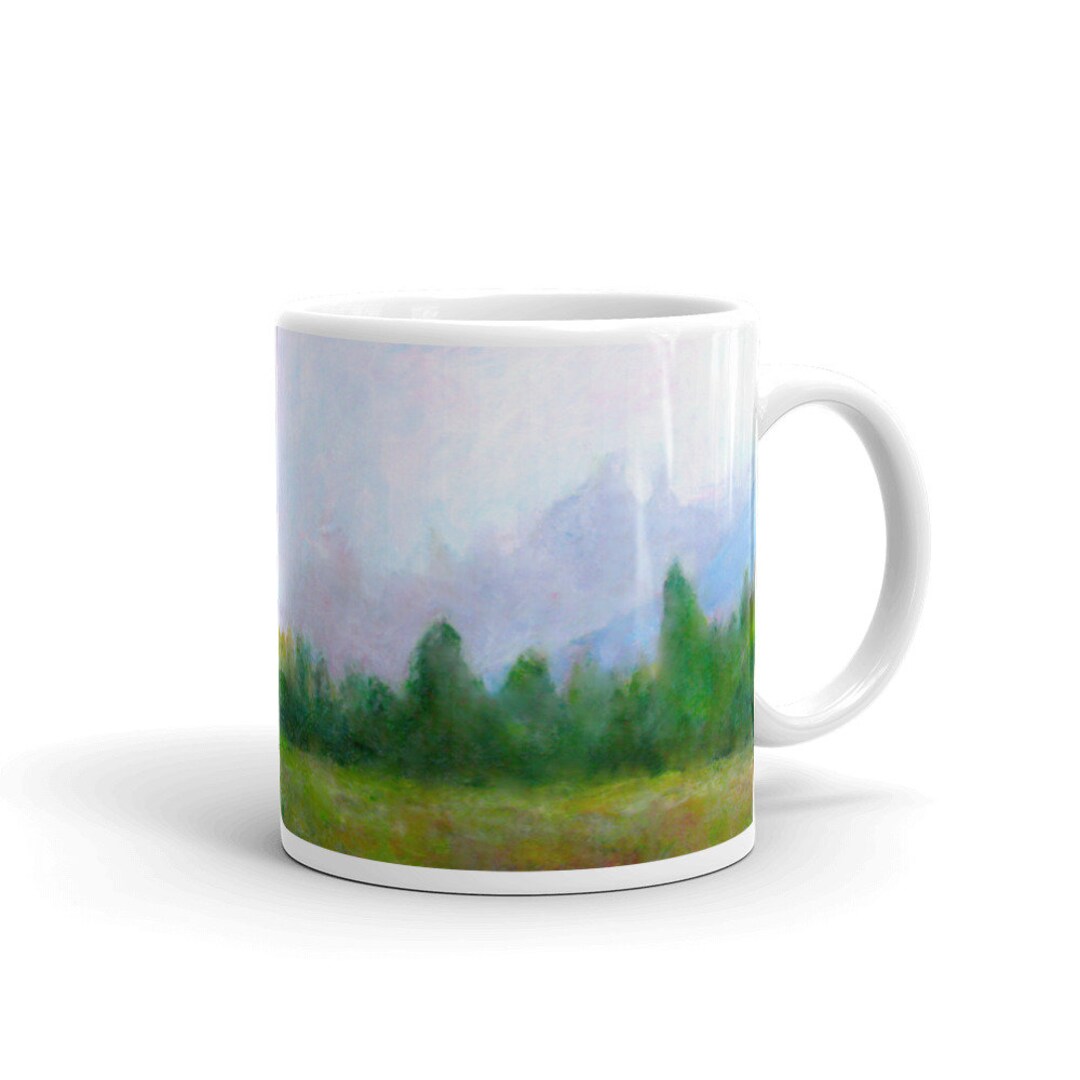 Nature-inspired Timberline Landscape Ceramic Mug |unique Coffee Cup ...