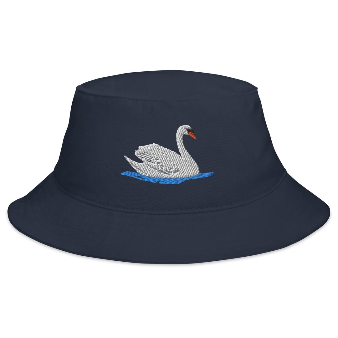 Swan Embroidered Bucket Hat | Cute Summer Accessory | Trendy Outdoor ...