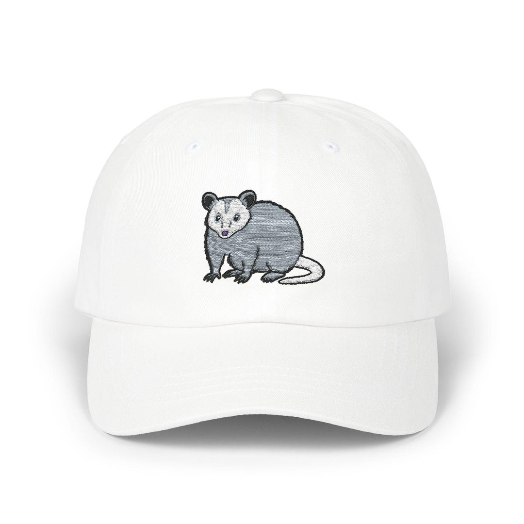 Possum Embroidered Classic Cap, Wildlife Gift Hat, Animal Lover ...