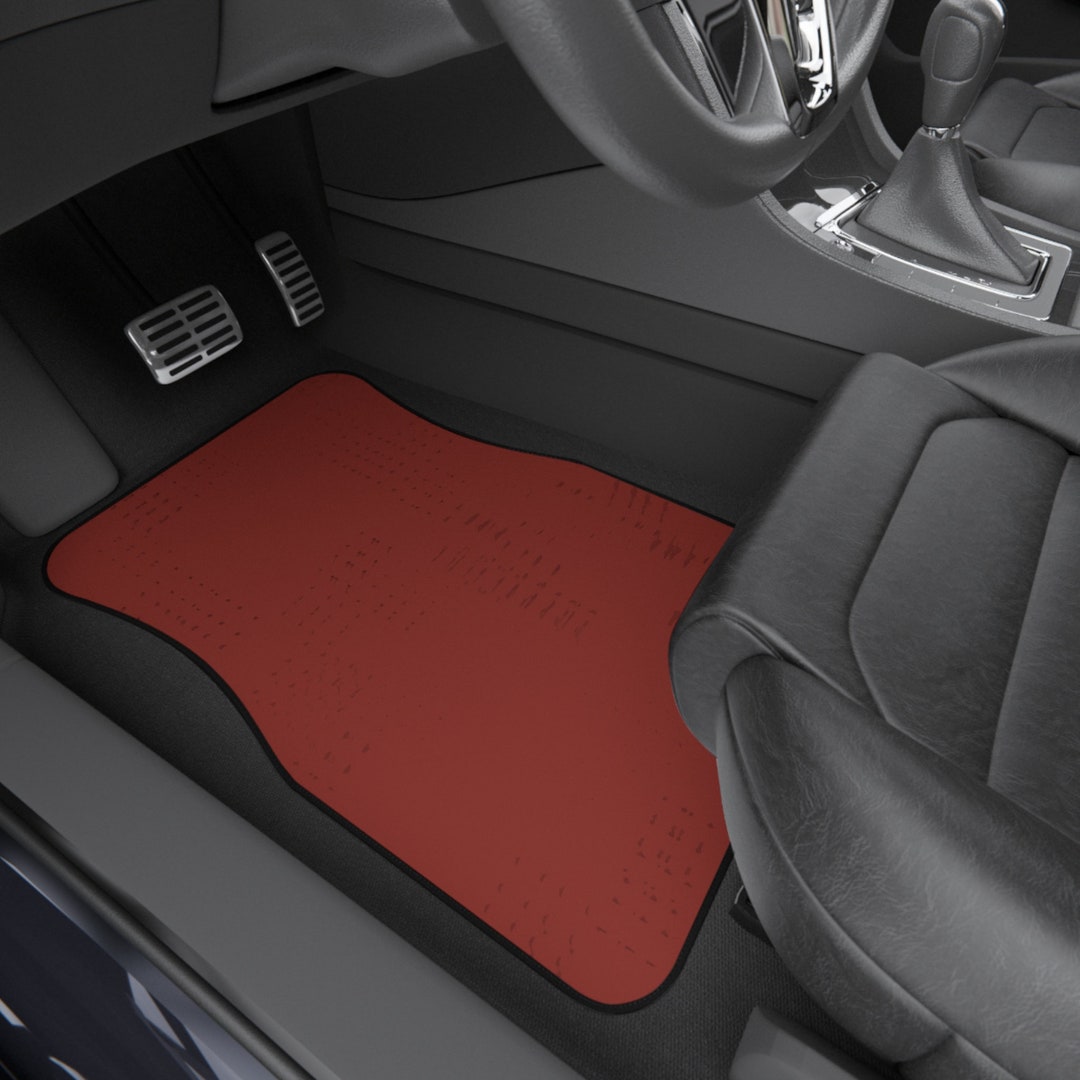 Burgundy Car Mats Set of 4 Durable & Stylish Car Floor Protection, Auto ...