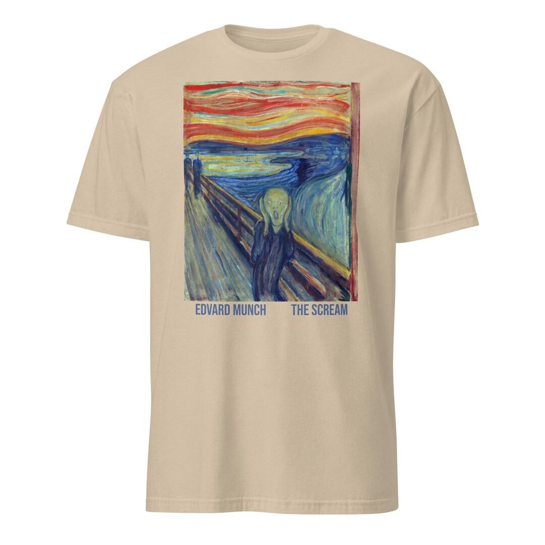 Edvard Munch the Scream T-shirt, Short-sleeve Unisex Tee, Art-inspired ...