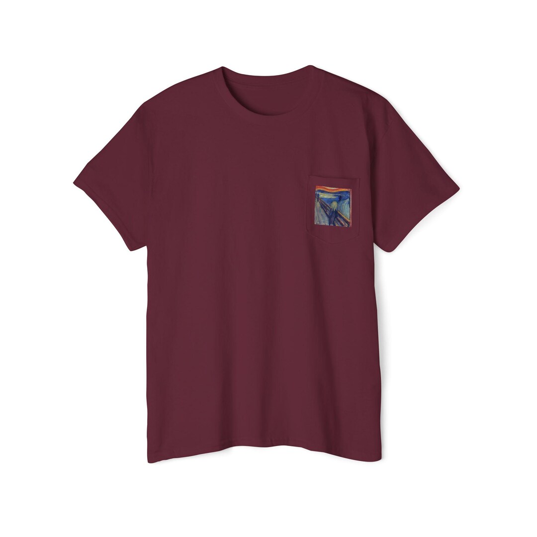 Edvard Munch the Scream Unisex Pocket Tee, Art Lover Gift, Artist Print ...
