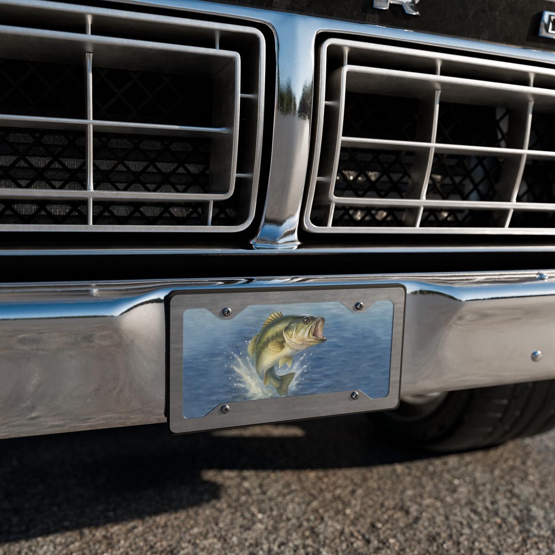 Jumping Fish Metal Vanity License Plate - Fish Lover Gift, Fishing ...