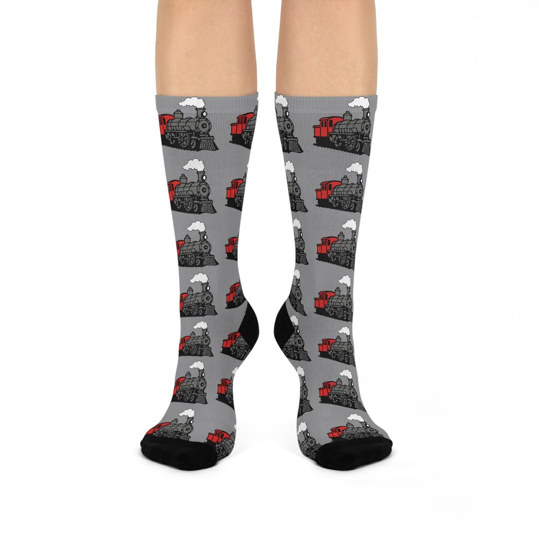 Steam Engine Locomotive Train One Size Socks - Etsy