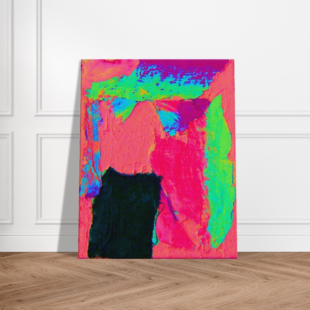 Abstract Pink Jupiter Painting Wall Art Canvas Print - Etsy