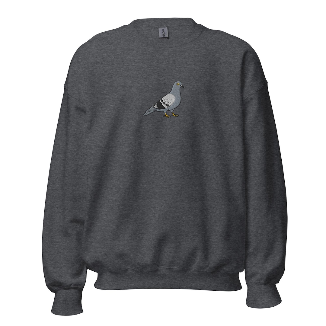 Pigeon Embroidered Bird Unisex Sweatshirt - Etsy