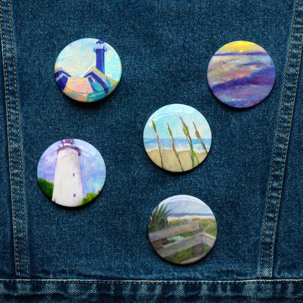 Beach Theme Buttons - Etsy