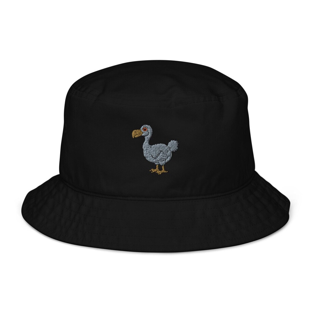 Organic Bucket Hat: Dodo Bird Embroidery, Eco-friendly Cotton - Etsy
