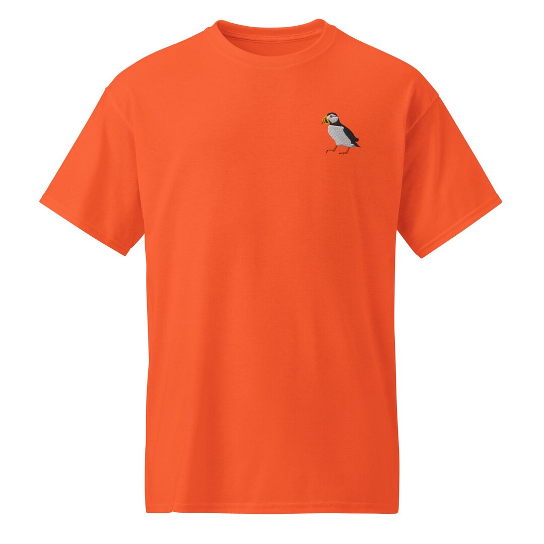 Atlantic Puffin T-shirt | Embroidered Sea Bird Design | Moisture Wicking Fabric | Perfect for ...