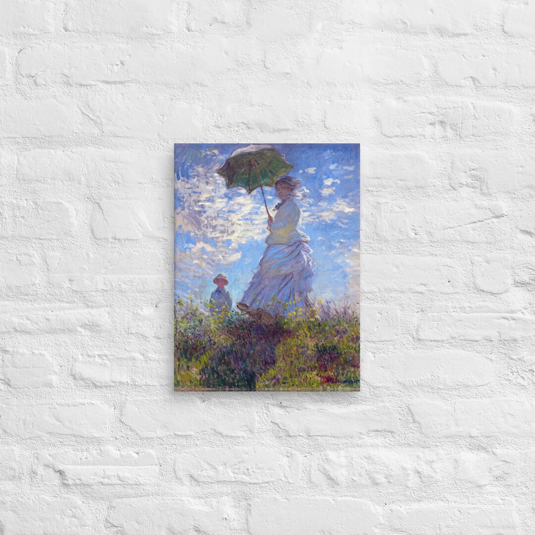Monet Woman With a Parasol 1875 Canvas Print Art, Impressionist Wall ...
