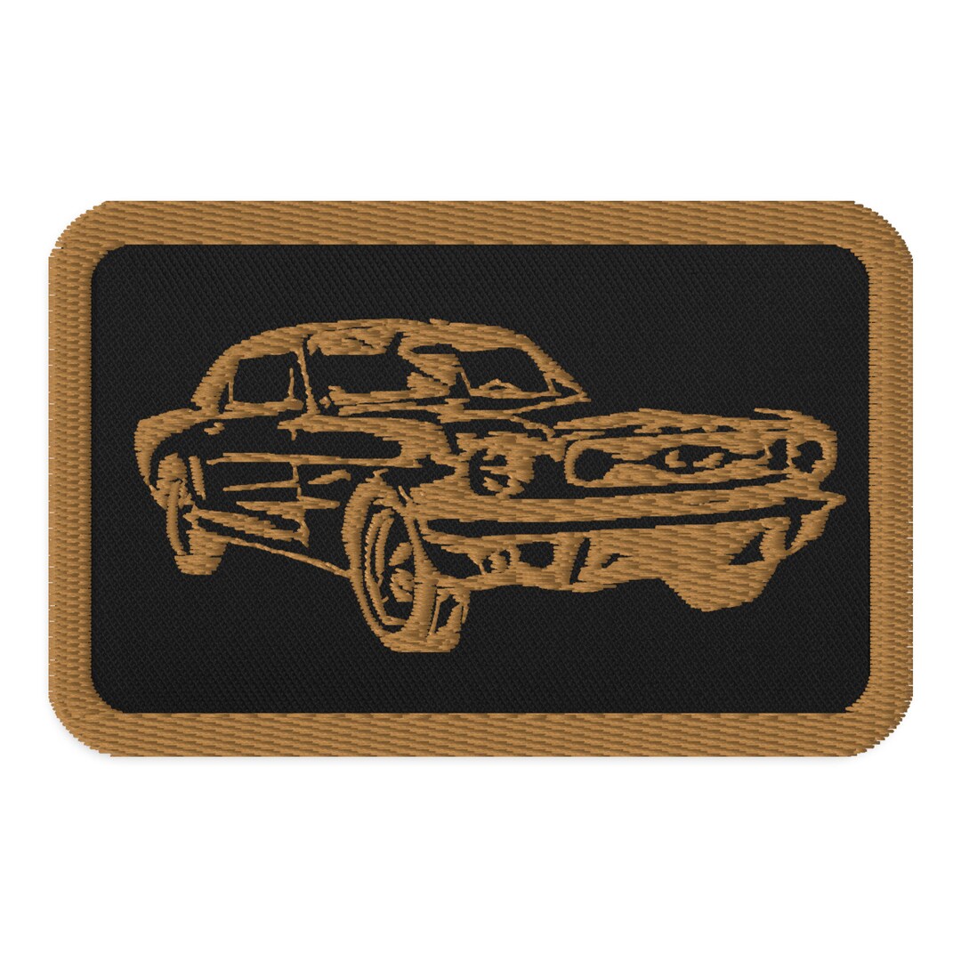 Vintage Pony Car Embroidered Patch: Classic American Auto Applique - Etsy