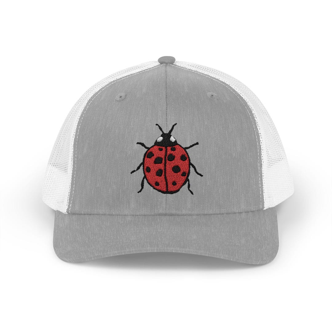 Ladybug Embroidered Trucker Cap, Snapback Hat, Bug Lover Gift, Insect ...