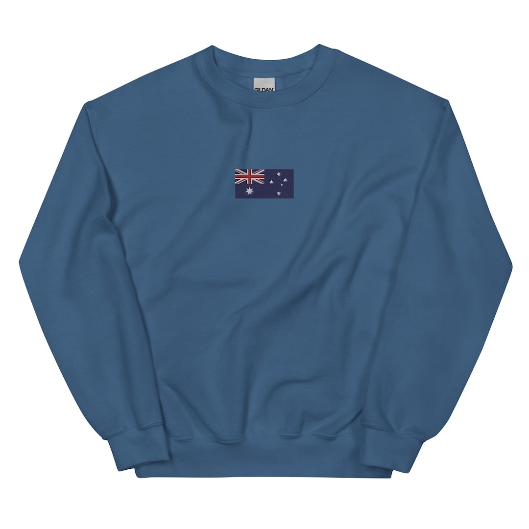 Australian Flag Embroidered Sweatshirt: Unisex Cozy Pullover - Etsy