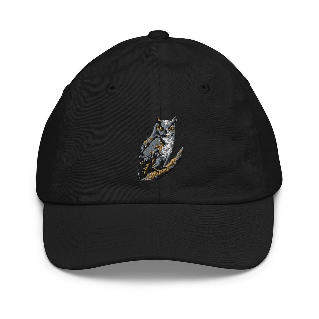 Horned Owl Embroidered Youth Baseball Cap Ages 5 Up - Etsy
