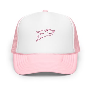 Embroidered Flying Pig Foam Trucker Hat Fun & Unique Gift, Casual Style ...