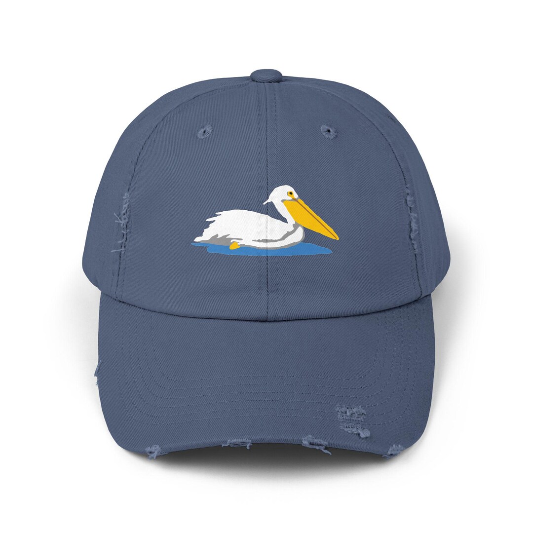 White Pelican Coastal DTF Print Distressed Cap - Etsy