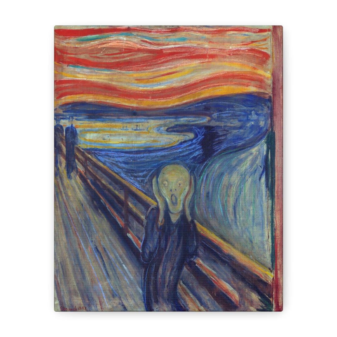 The Scream Canvas Print: Edvard Munch Reproduction, Gallery Wrapped ...