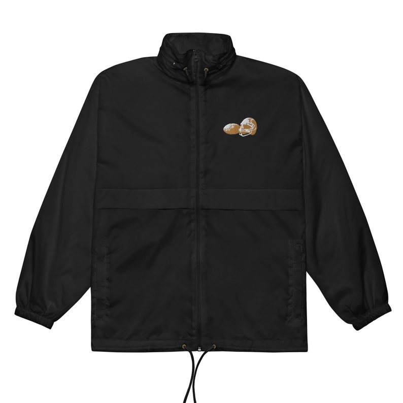 Embroidered Football and Helmet Hooded Unisex Windbreaker - Etsy