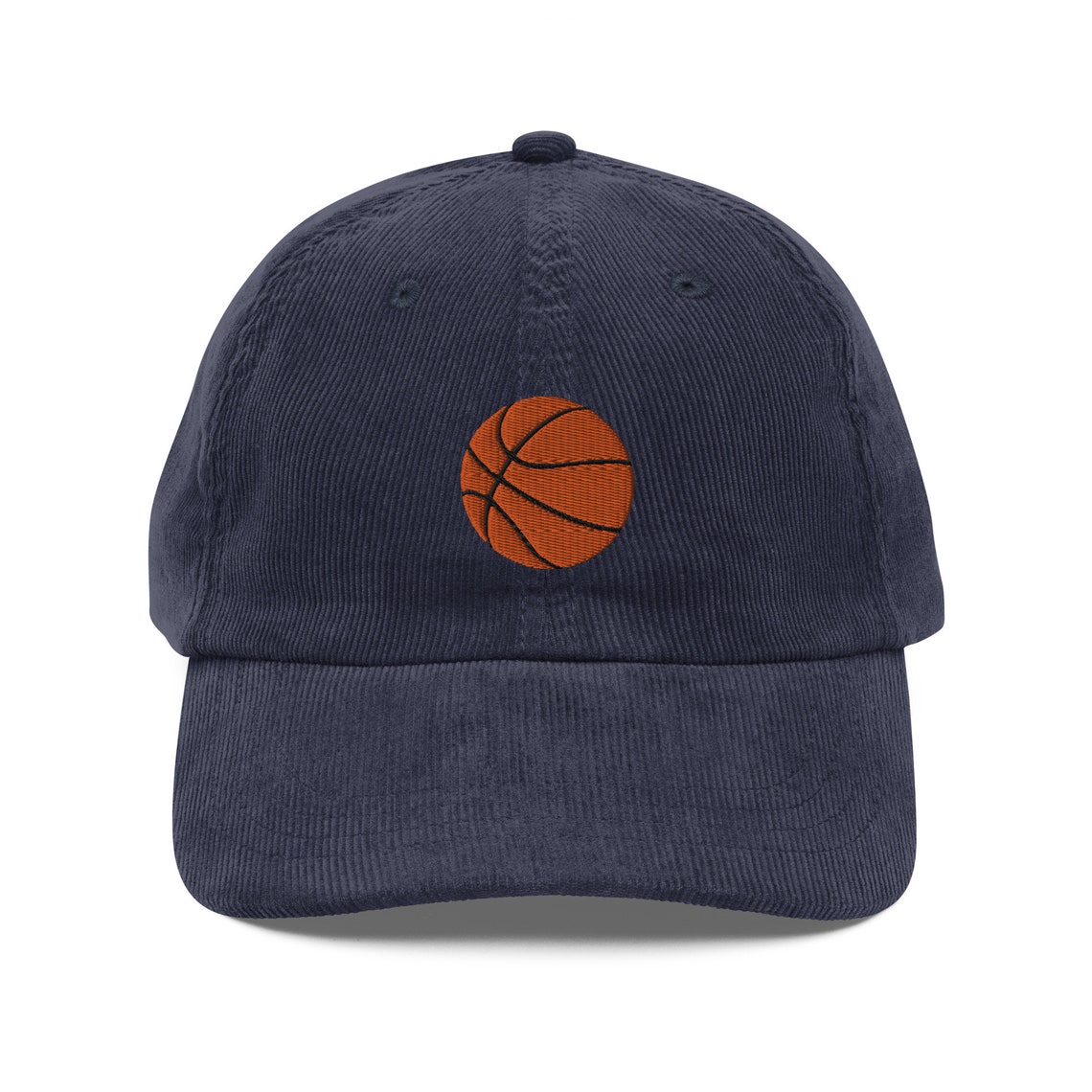 Vintage Embroidered Basketball Cap - Corduroy Hat for Sports Fans - Etsy