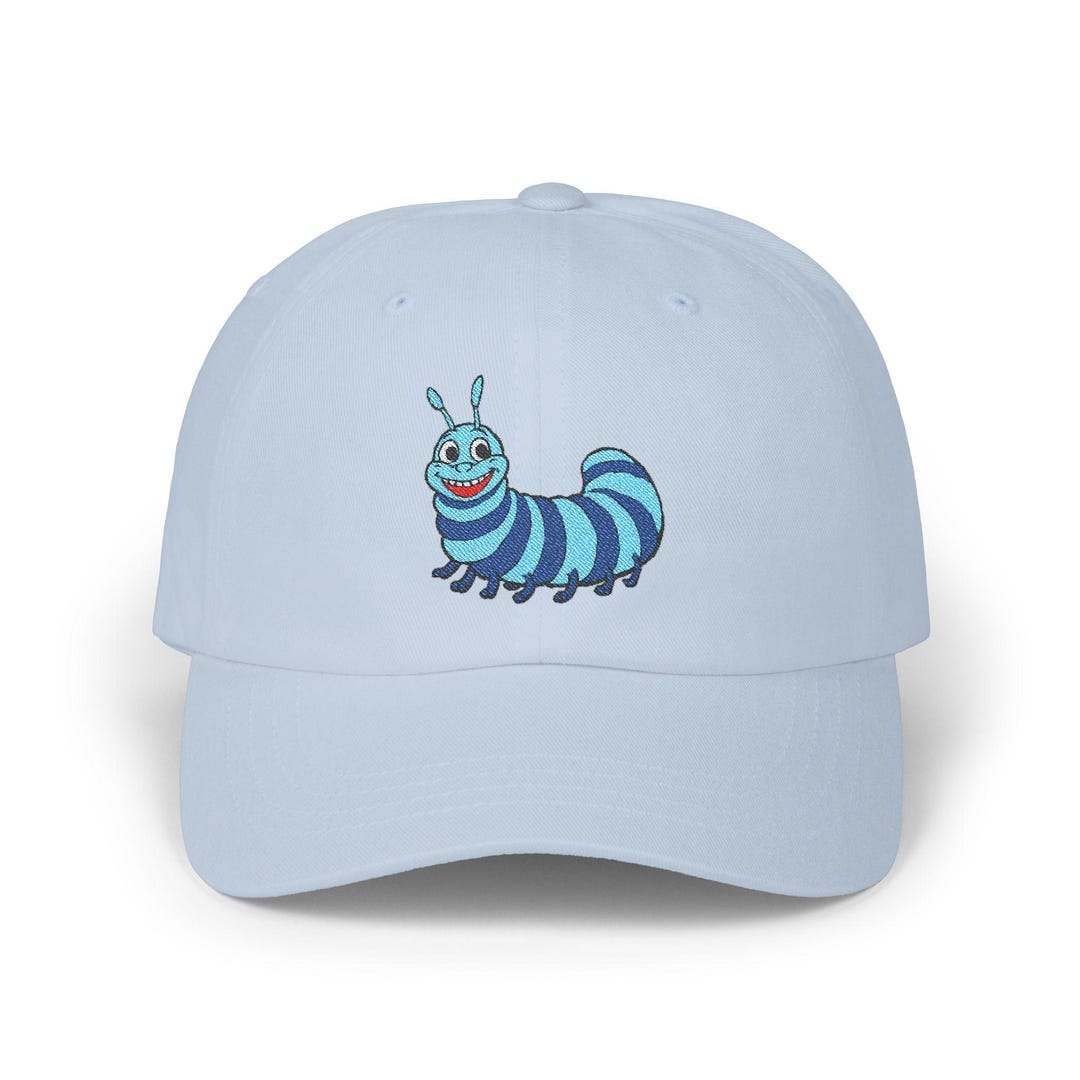 Blue Caterpillar Embroidered Hat, Classic Literature Cap, Vintage ...